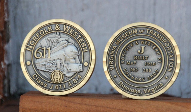 Norfolk & Western Class J 611 Collector's Coin | Virginia Museum of ...