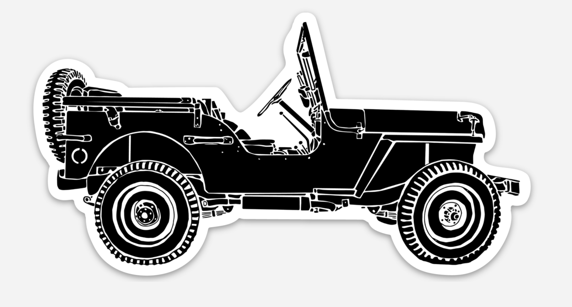 Sticker - Vintage World War Two Willys Jeep | Virginia Museum of ...