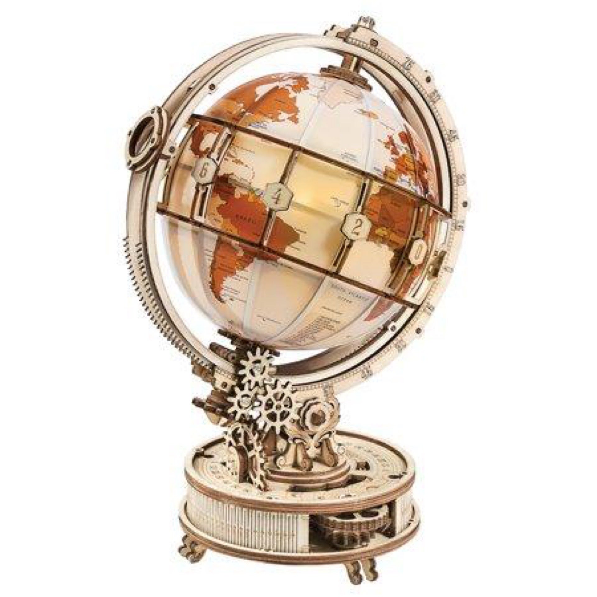Lighted Wooden Globe Puzzle Kit | Virginia Museum of Transportation, Inc.