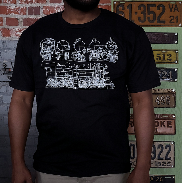 Adult Shirt - Black Tech Train